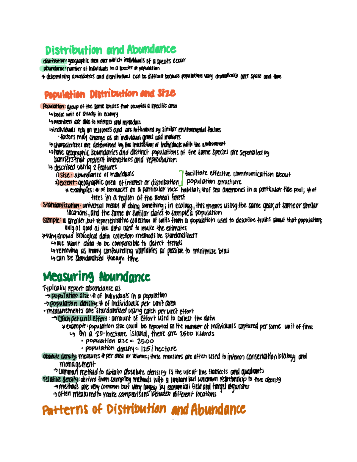 Module 15 Notes - Distribution and Abundance distribution geographic ...