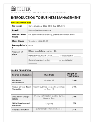OPM final cheat sheet 1 - ADM3301 - Studocu