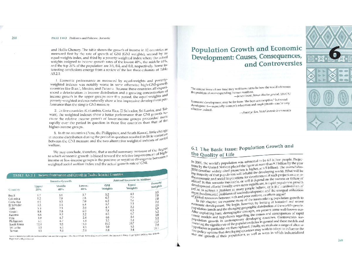 Economic Development-11ed (Todara M - 268 PART TWO Problems and ...
