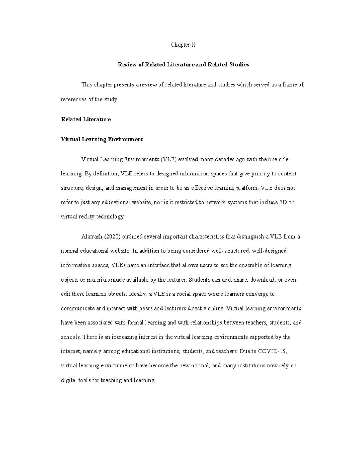 Chapter II - rrl - Chapter II Review of Related Literature and Related ...