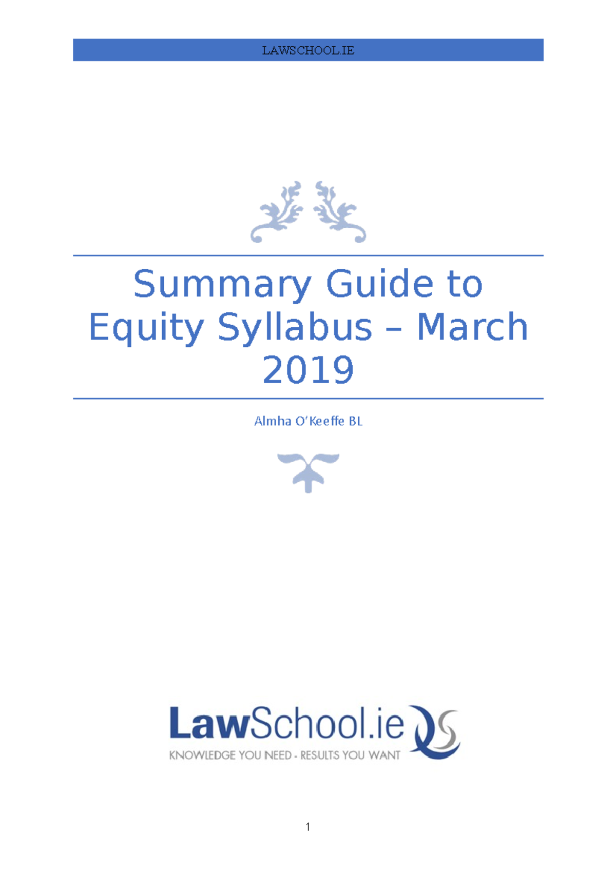 Equity Revision Guide for March 2019 Exam - Summary Guide to Equity ...