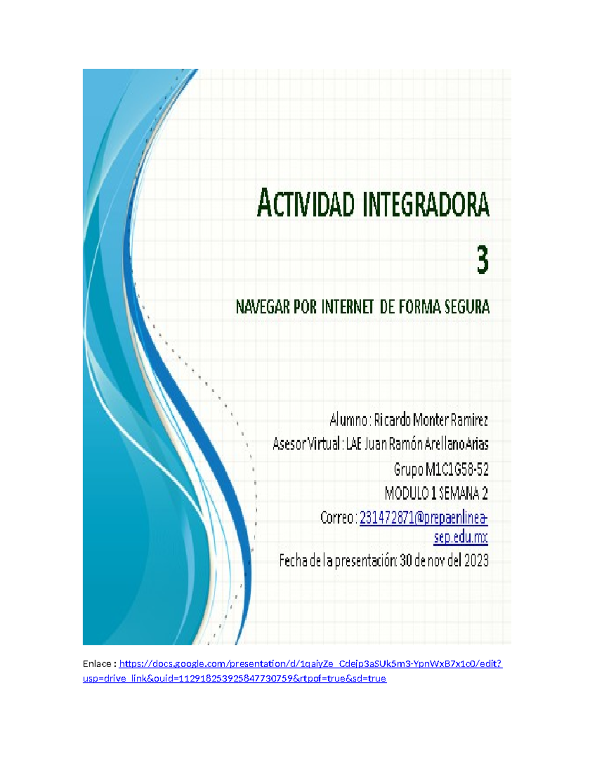Monter Ramirez Ricardo M1S2Al3 - actividad integradora 1 modulo 3 ...
