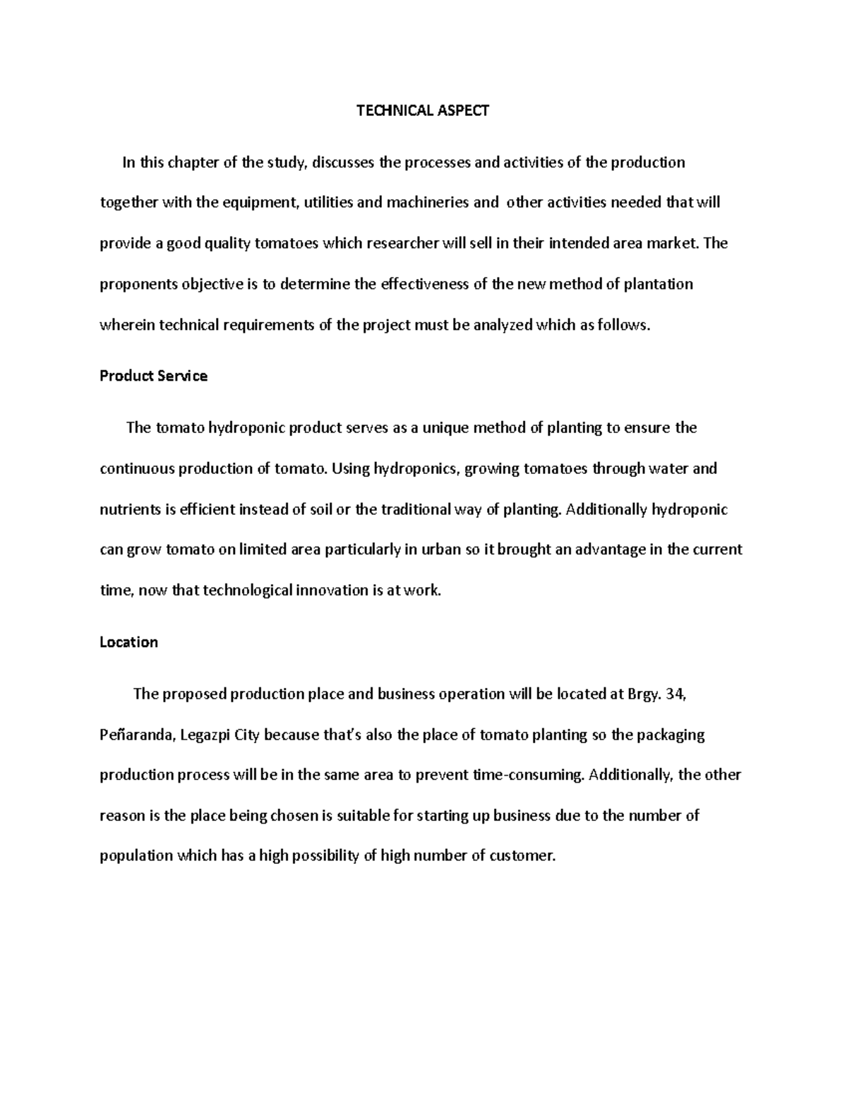 Technical aspect edit 2 - TECHNICAL ASPECT In this chapter of the study ...