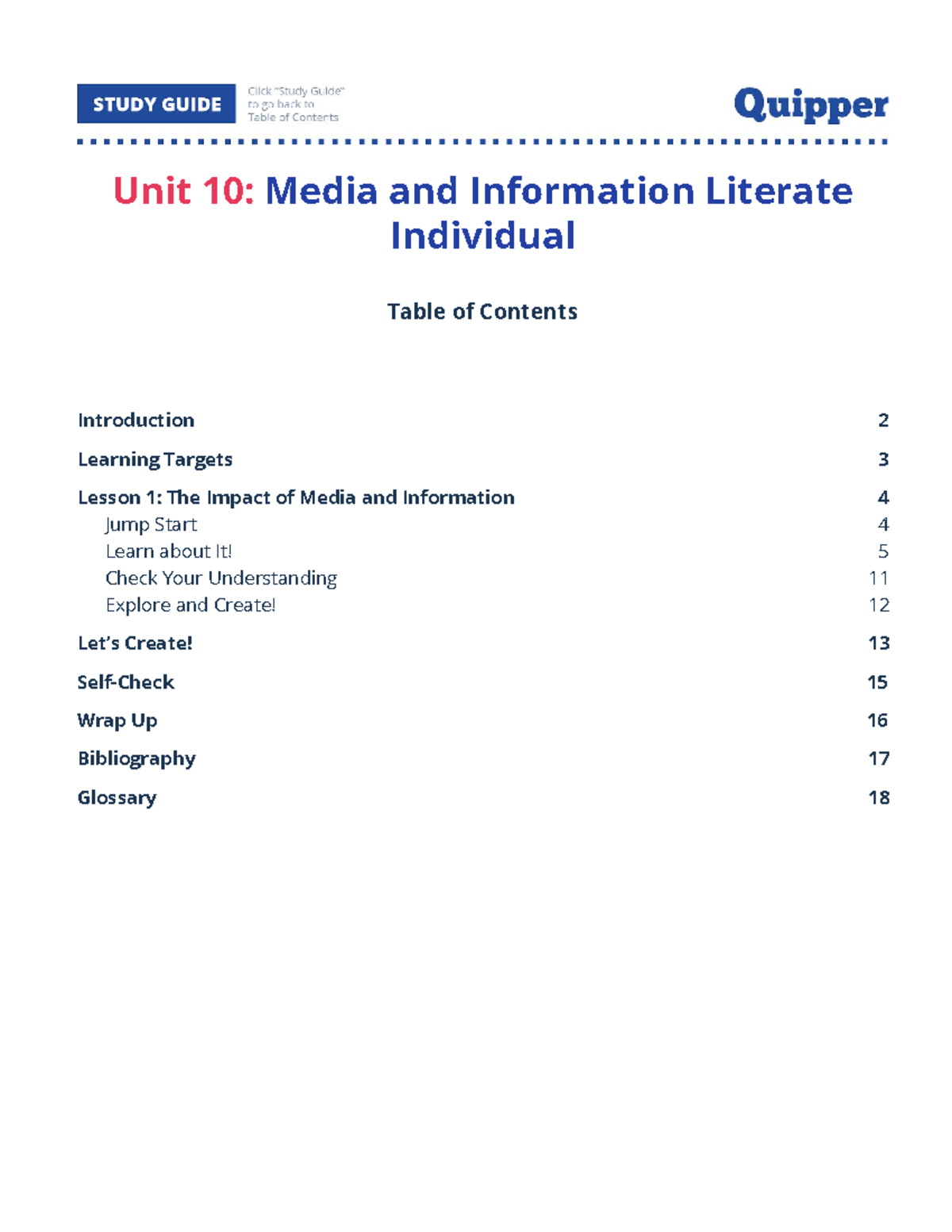 Unit 10 Media and Information Literate Individual - Unit 10: Media and ...