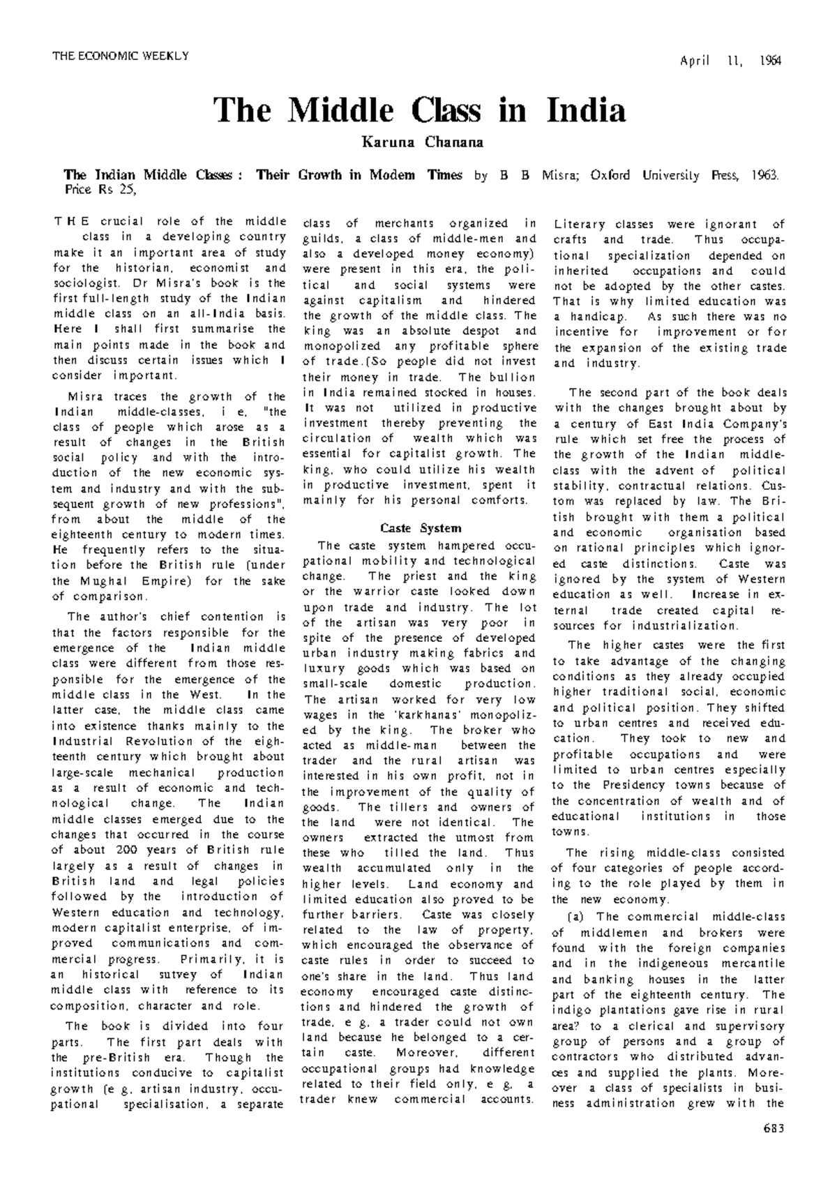 The middle class in india - The Middle Class in India Karuna Chanana ...