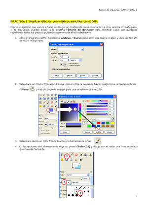 Práctica 3 - Práctica de edición de imágenes con GIMP - EdiciÛn de im·genes. GIMP: Pr·ctica 3 1 ...