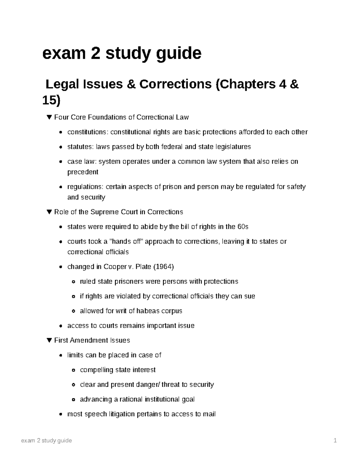 Exam 2 study guide - lecture notes from exam 2 - exam 2 study guide ...