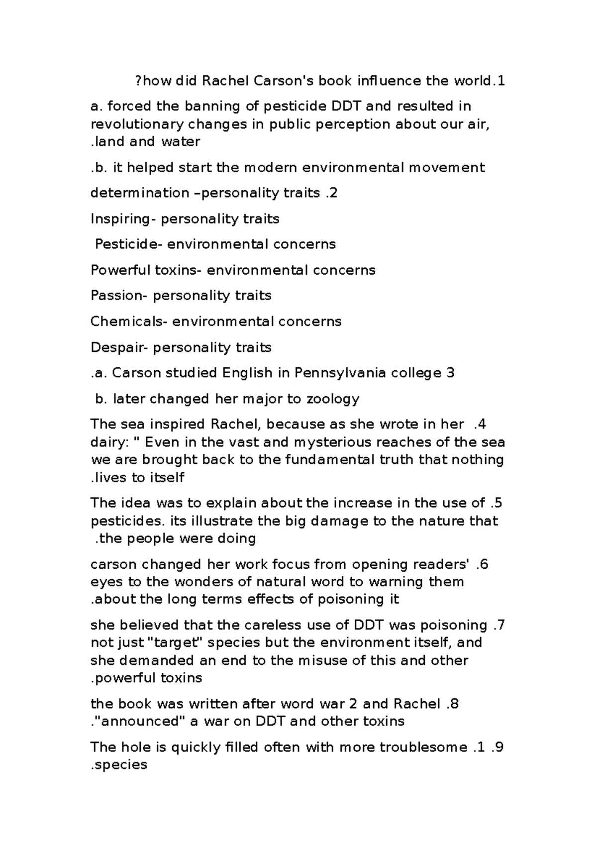 ממן 12 אנגלית - ממן 12 מתקדמים - ?how did Rachel Carson's book ...