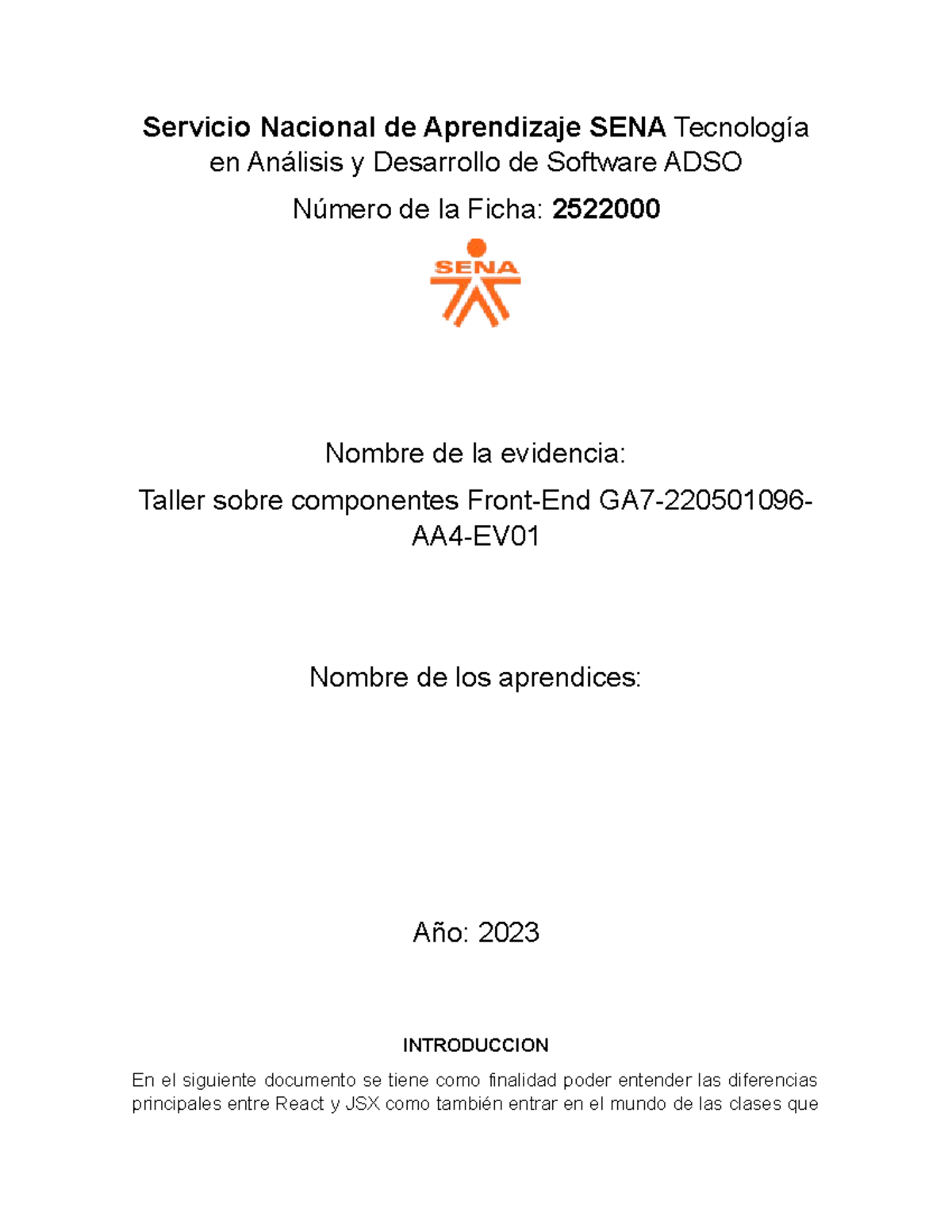 Taller Sobre Componentes Front End Ga7 220501096 Aa4 Ev01 Servicio