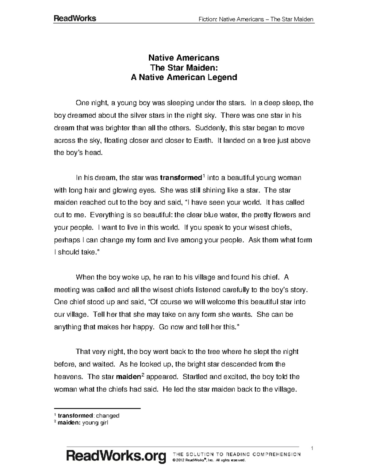 660 native americans the star maiden 0 - Fiction: Native Americans ...