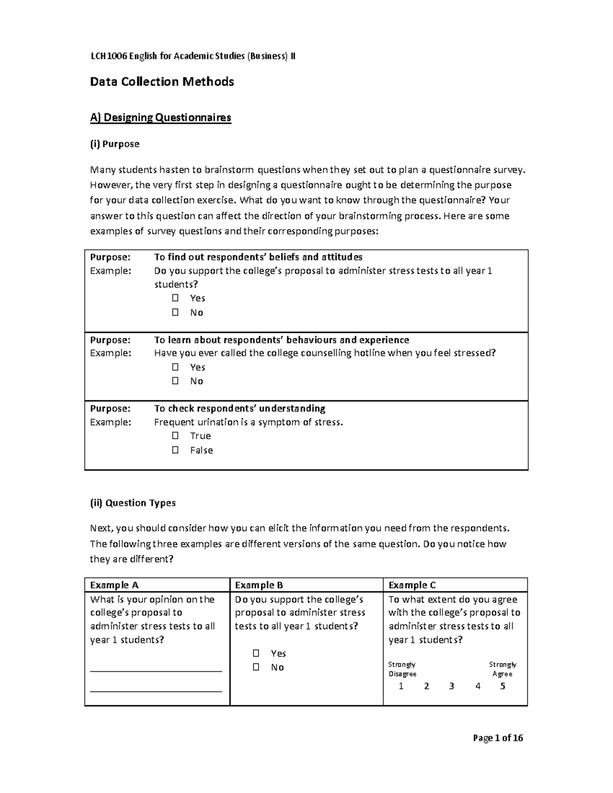 (Week 3) Data Collection Methods (Supplementary Notes) - Data ...