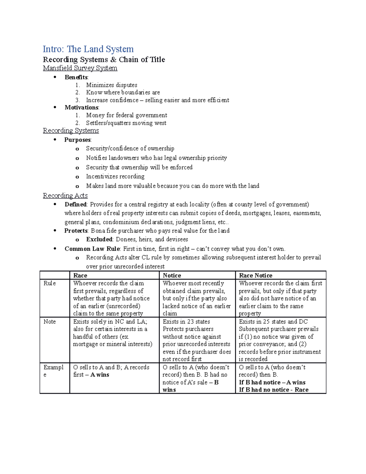 Feingold Property Outline 2023 - Intro: The Land System Recording ...