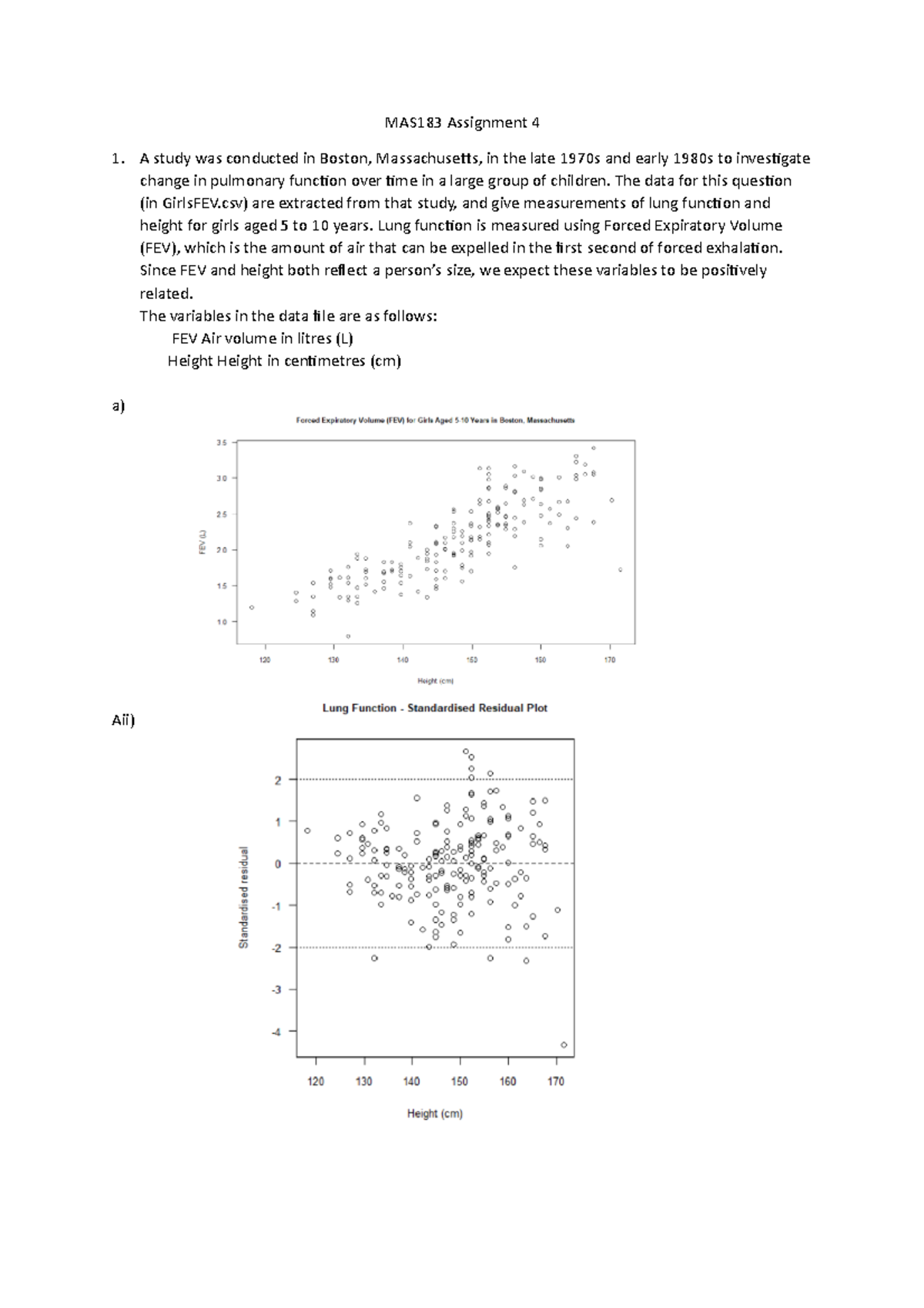 MAS183 Assignment 4 semster 2 - MAS183 - Murdoch - Studocu