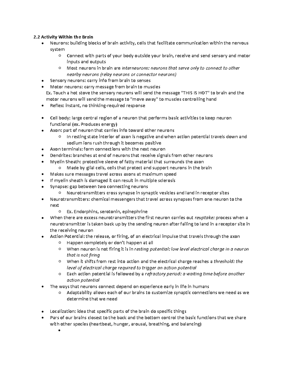 Chapter 2 - PSYC 050 - Howard - Studocu