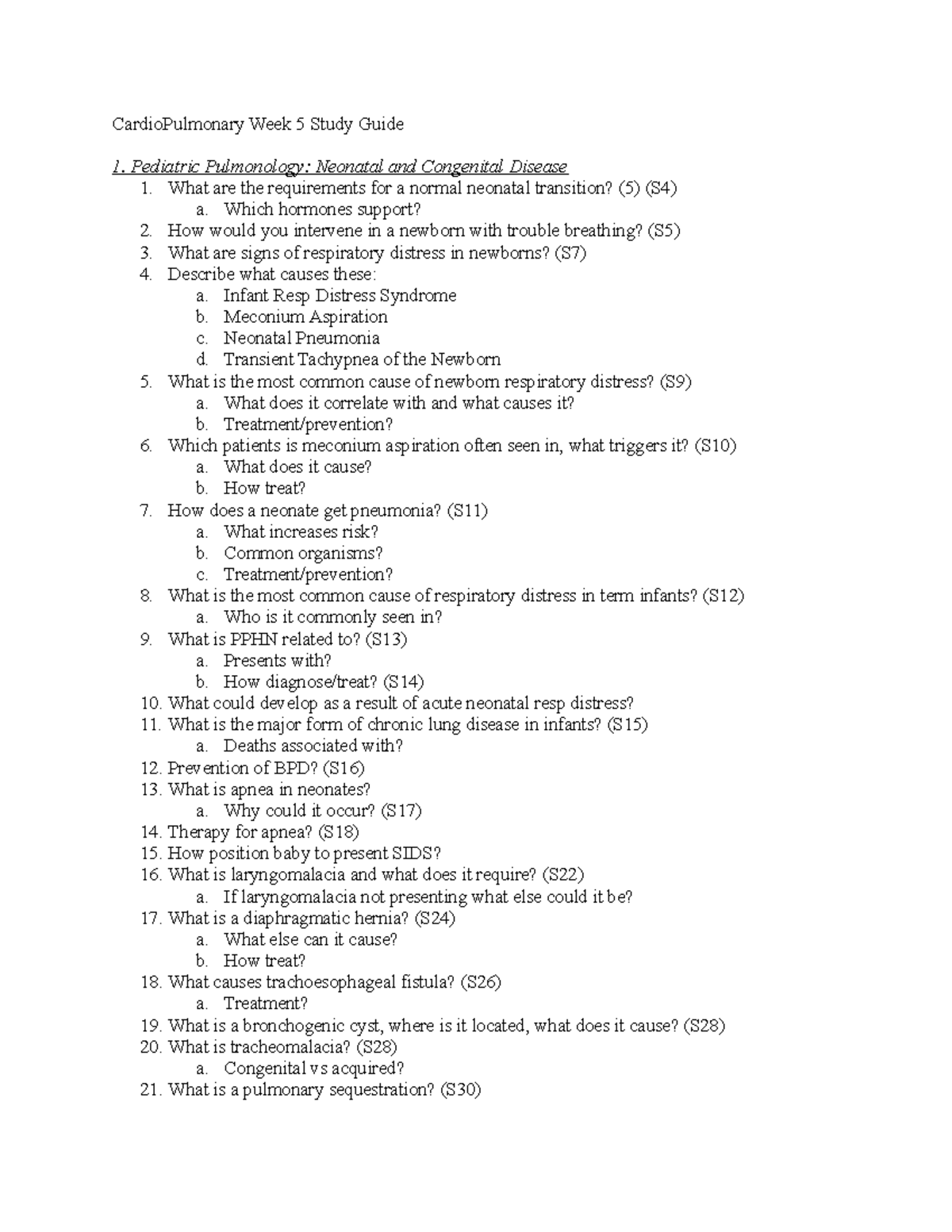 Cardio Pulmonary Week 5 Study Guide - Deprecated API usage: The SVG ...