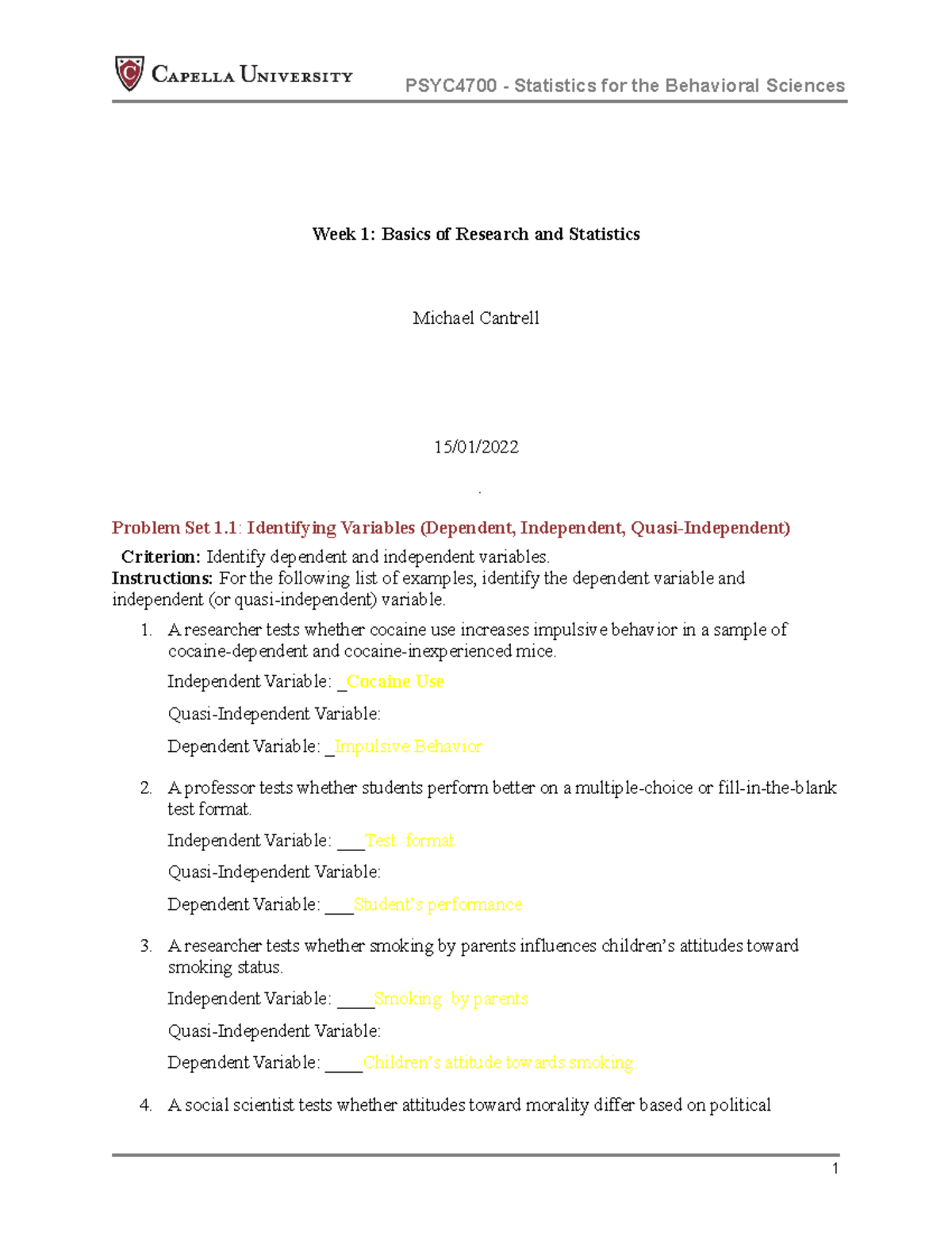 Cf u01a1 basics of research statistics - Week 1: Basics of Research and ...