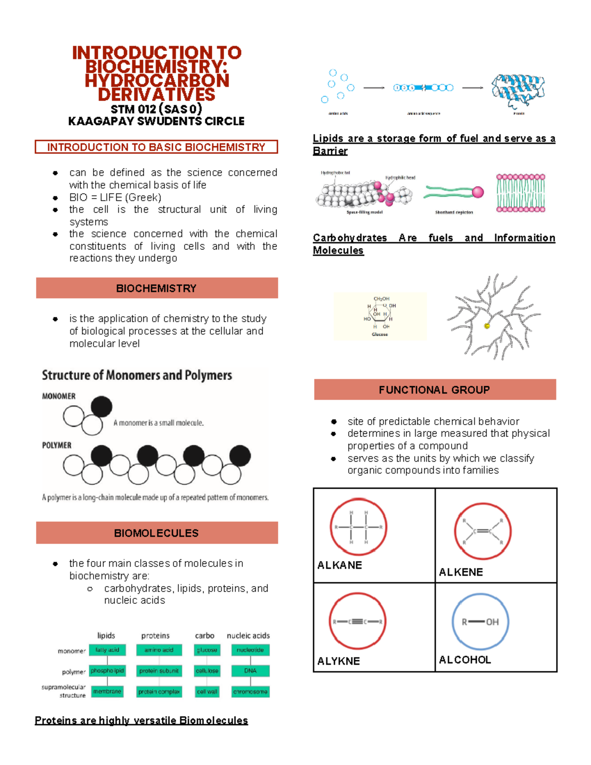 STM 012 Fundamentals of Biochemistry - INTRODUCTION TO BIOCHEMISTRY ...