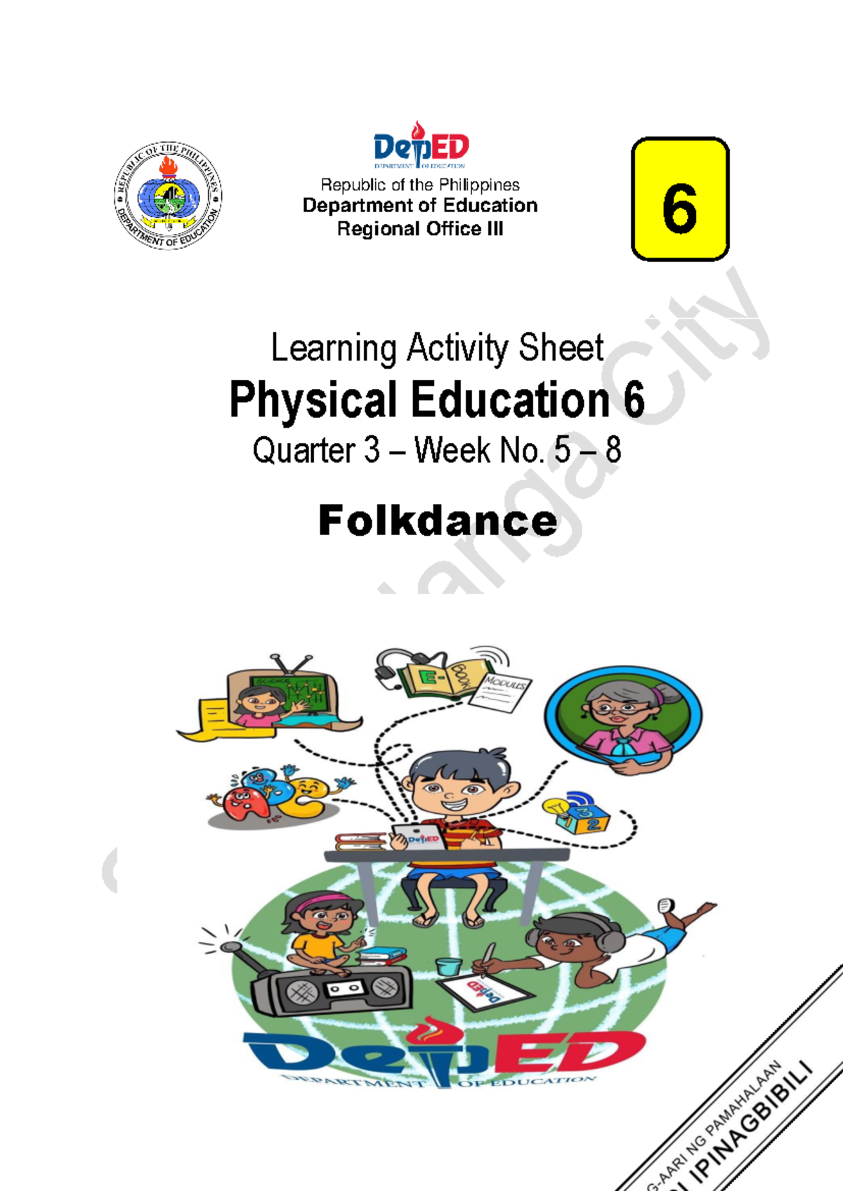 3rd Quarter Grade 6 Pe Learning Activity Sheets Week 5 8 Final