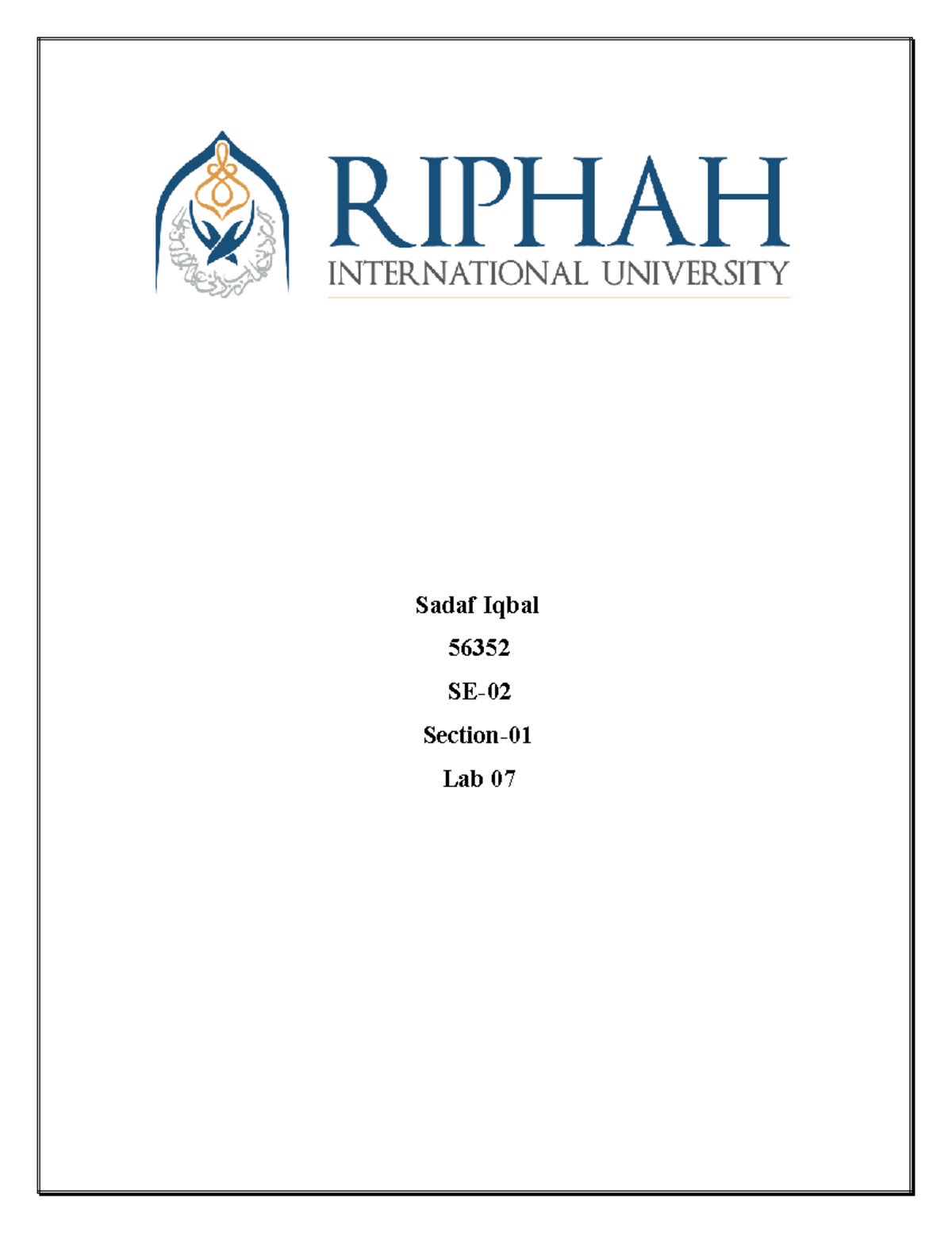 Sadaf Iqbal Oop Lab 07 Hierarchical Inheritance Sadaf Iqbal Se Section Lab Item Class
