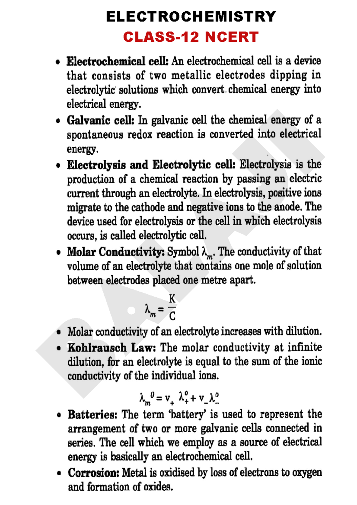 Electrochemistry Ncert Questions - Physical Chemistry ...