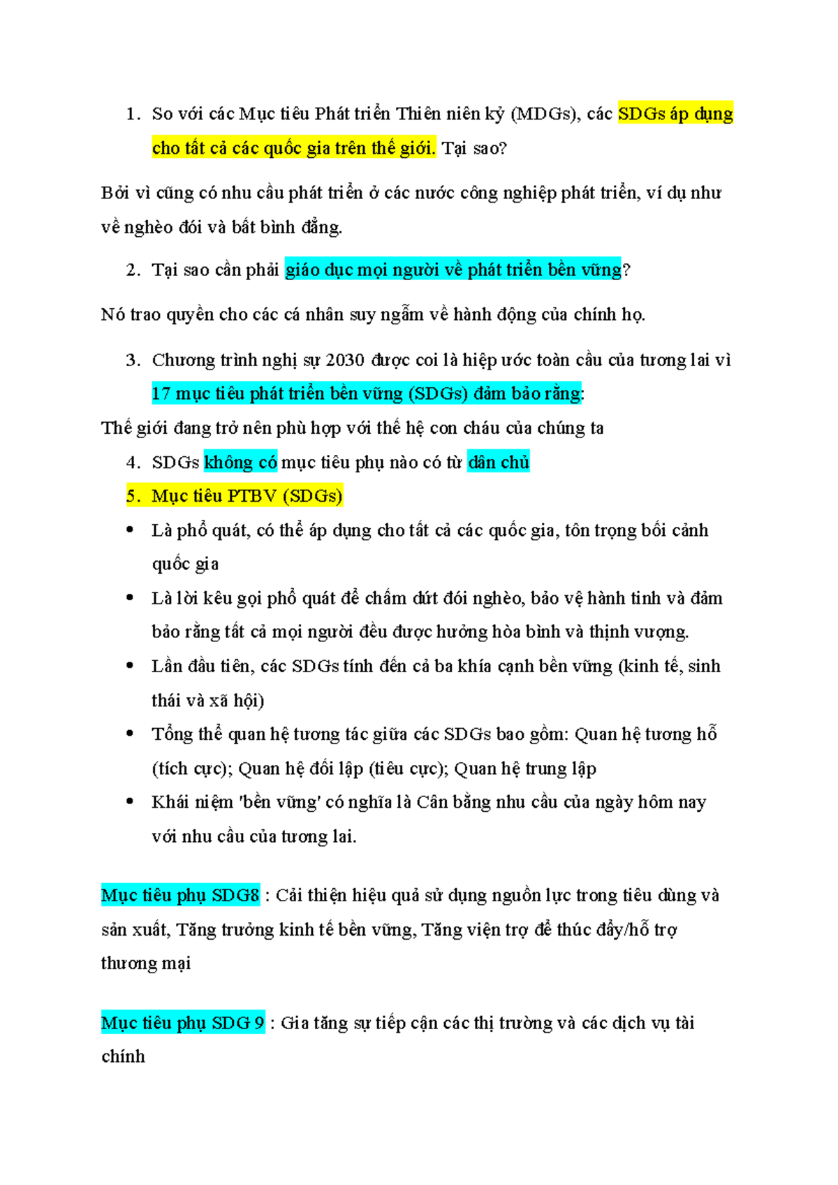 PTBV - So với các Mục tiêu Phát triển Thiên niên kỷ (MDGs), các SDGs áp ...