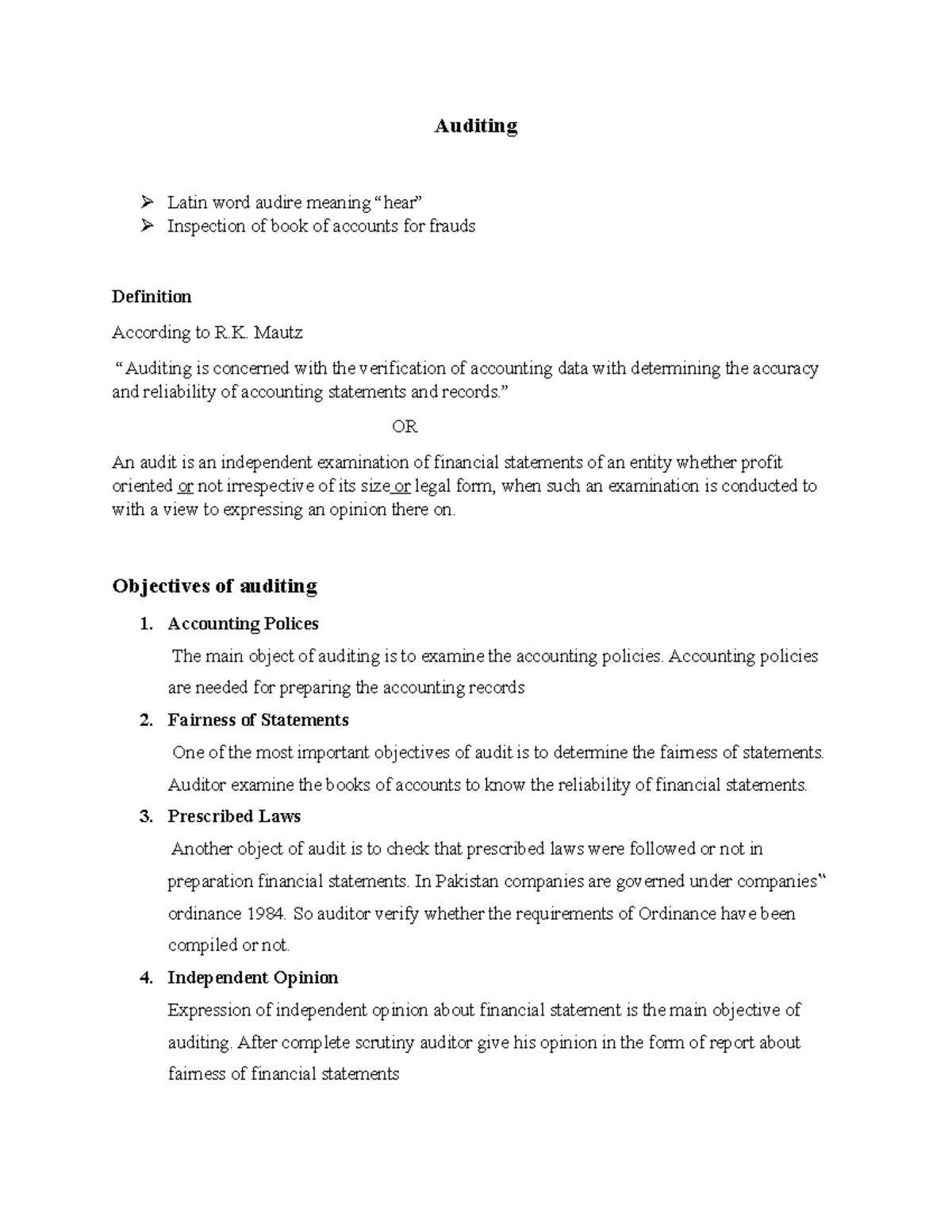 Auditing pirnicples and research metahlgohy - Auditing Latin word ...