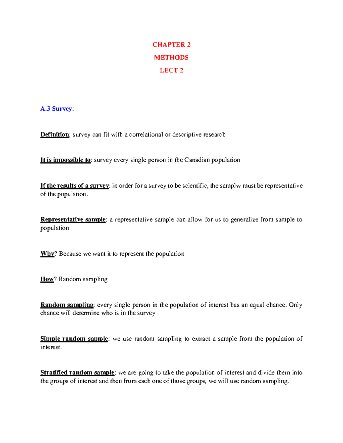 PSY1101-BPs CH 2 LECT 2 - With Najwa Haddad - CHAPTER 2 METHODS LECT 2 ...