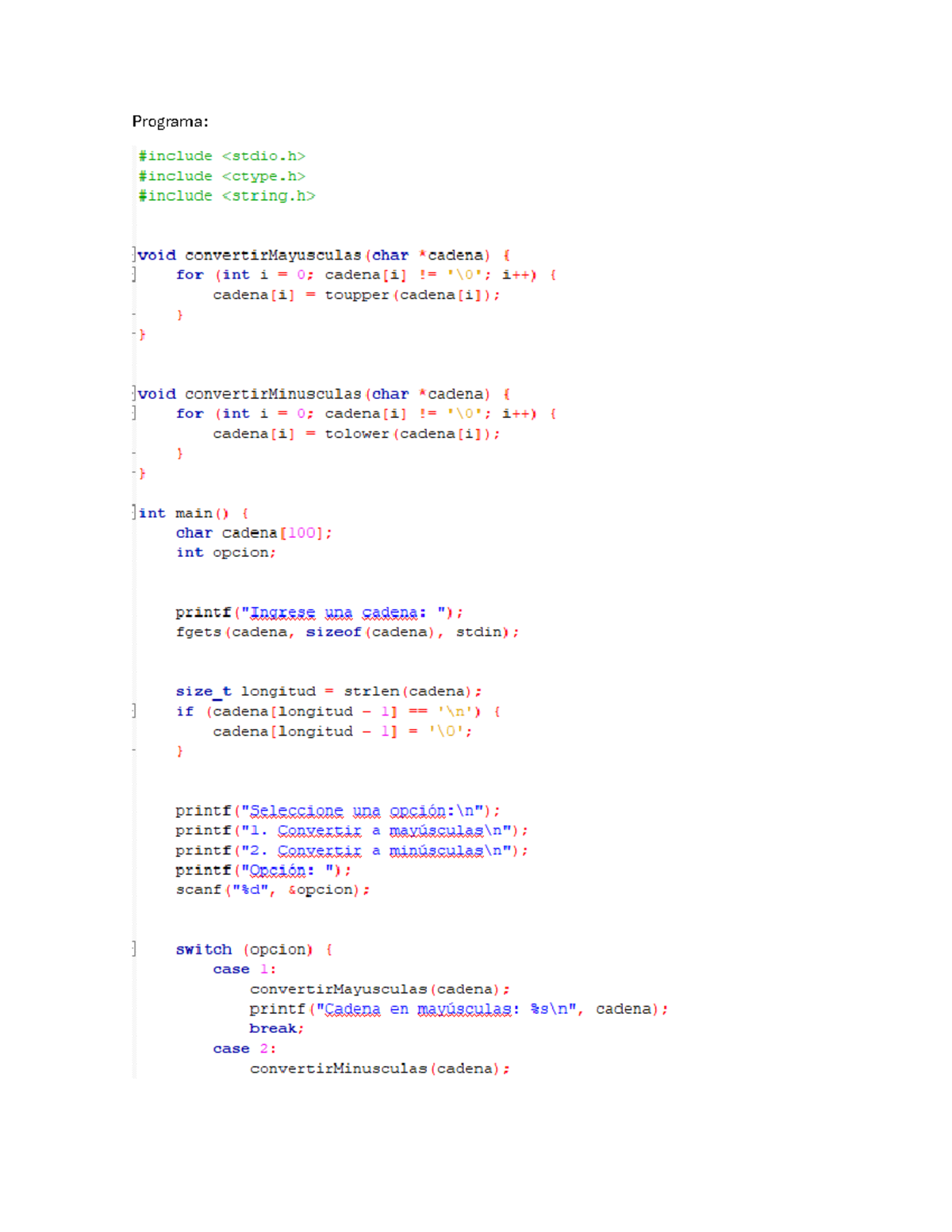 A12 FORO - Programa: #include #include #include void - Studocu