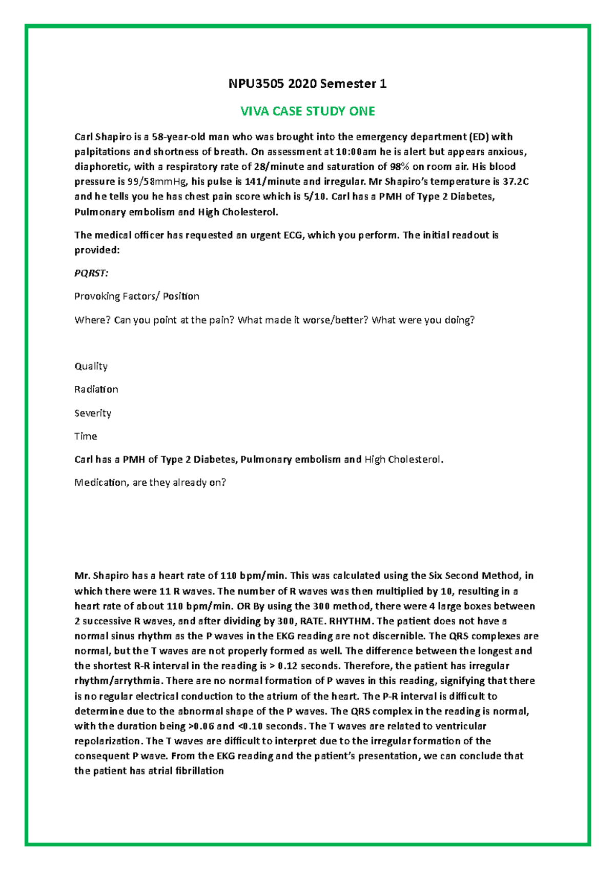 Viva Case Study One Student's copy - NPU3505 2020 Semester 1 VIVA CASE ...