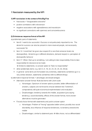 Summary 4 - Measuring behavior and personality (study designs ...