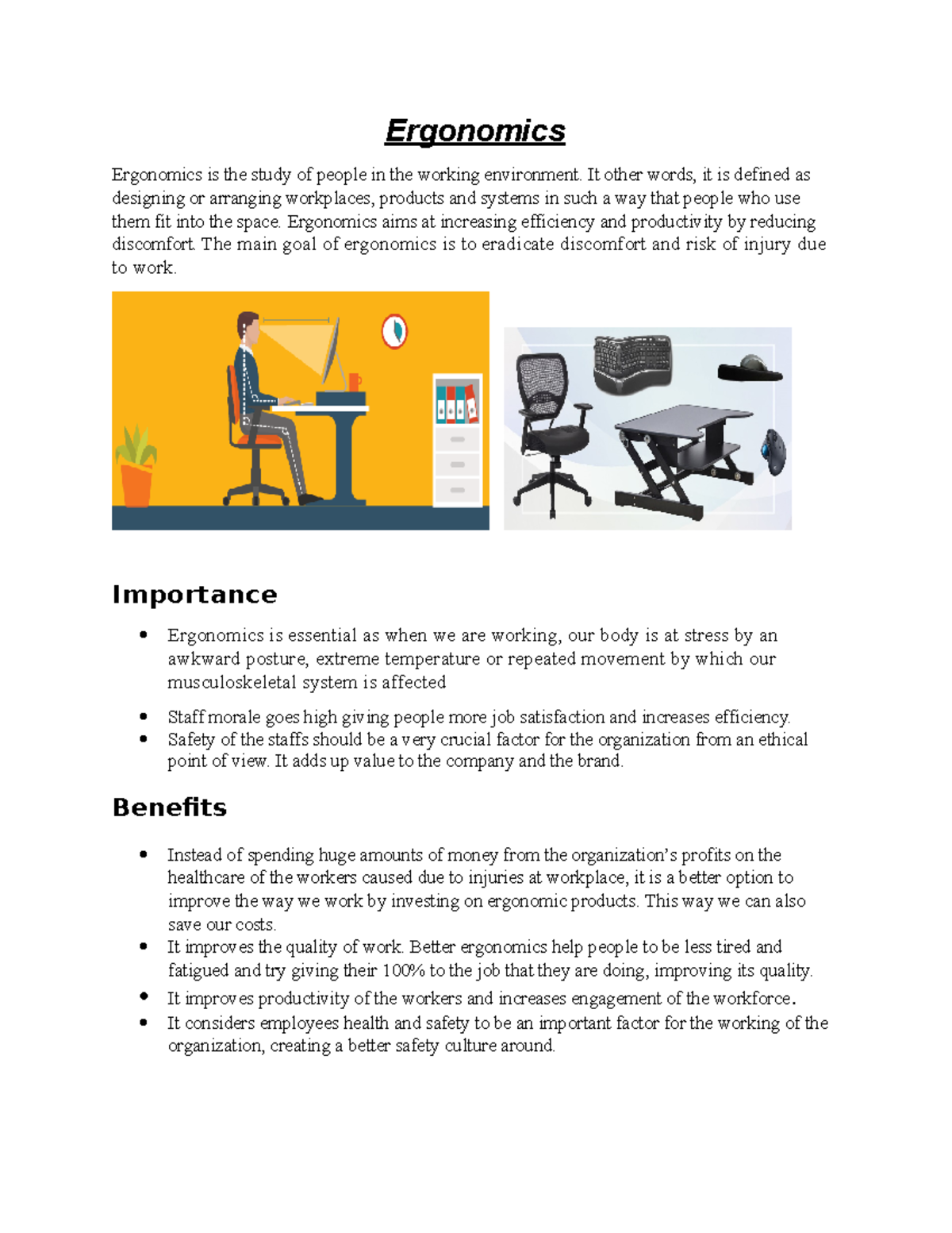 ERGONOMICS REQUIRED IN EVERYDAY LIFE IN TODAY'S WORLD - Ergonomics ...