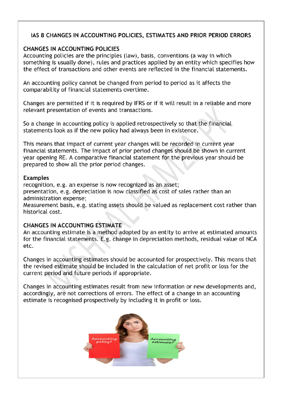 IAS 8 - Tutorials - IAS 8 CHANGES IN ACCOUNTING POLICIES, ESTIMATES AND ...