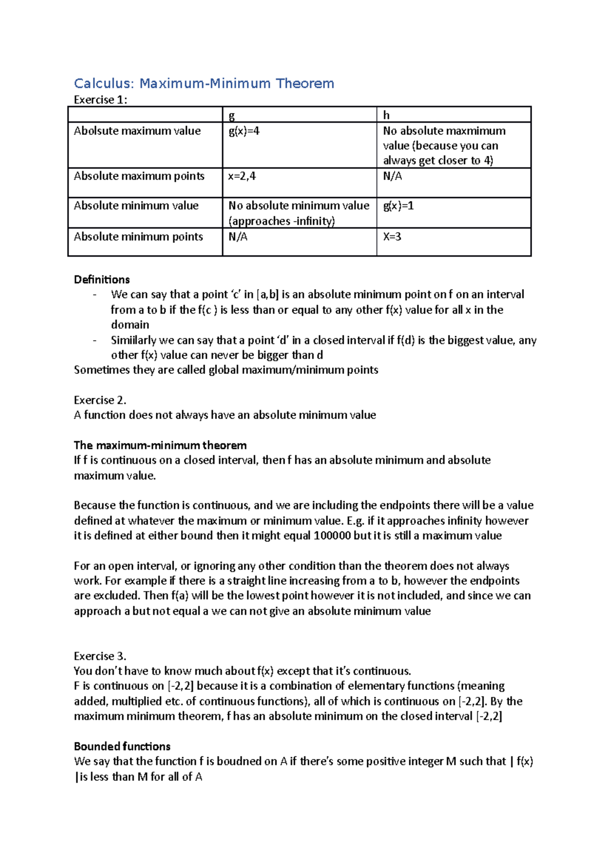 MATH1131 W3 LEC2 - 2022 T3 Lecture notes - Calculus: Maximum-Minimum ...