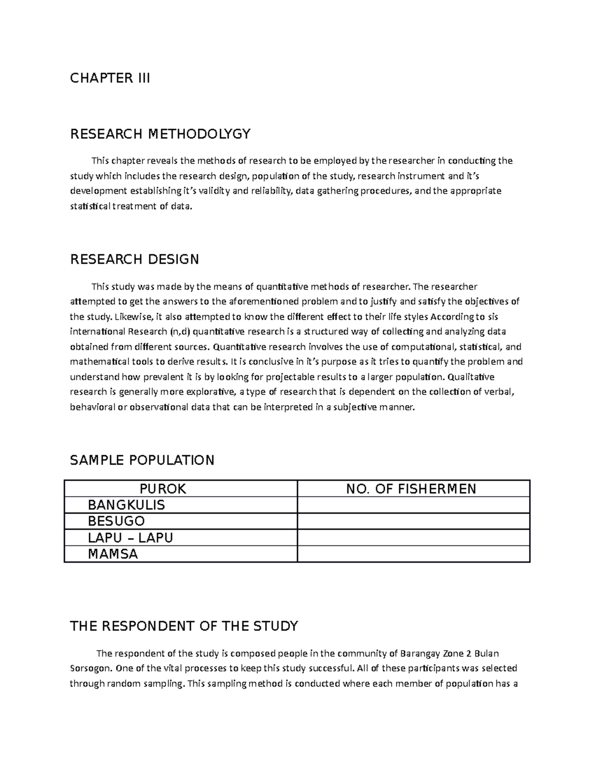 Chapter IIl - It's example for some students who need this - CHAPTER ...