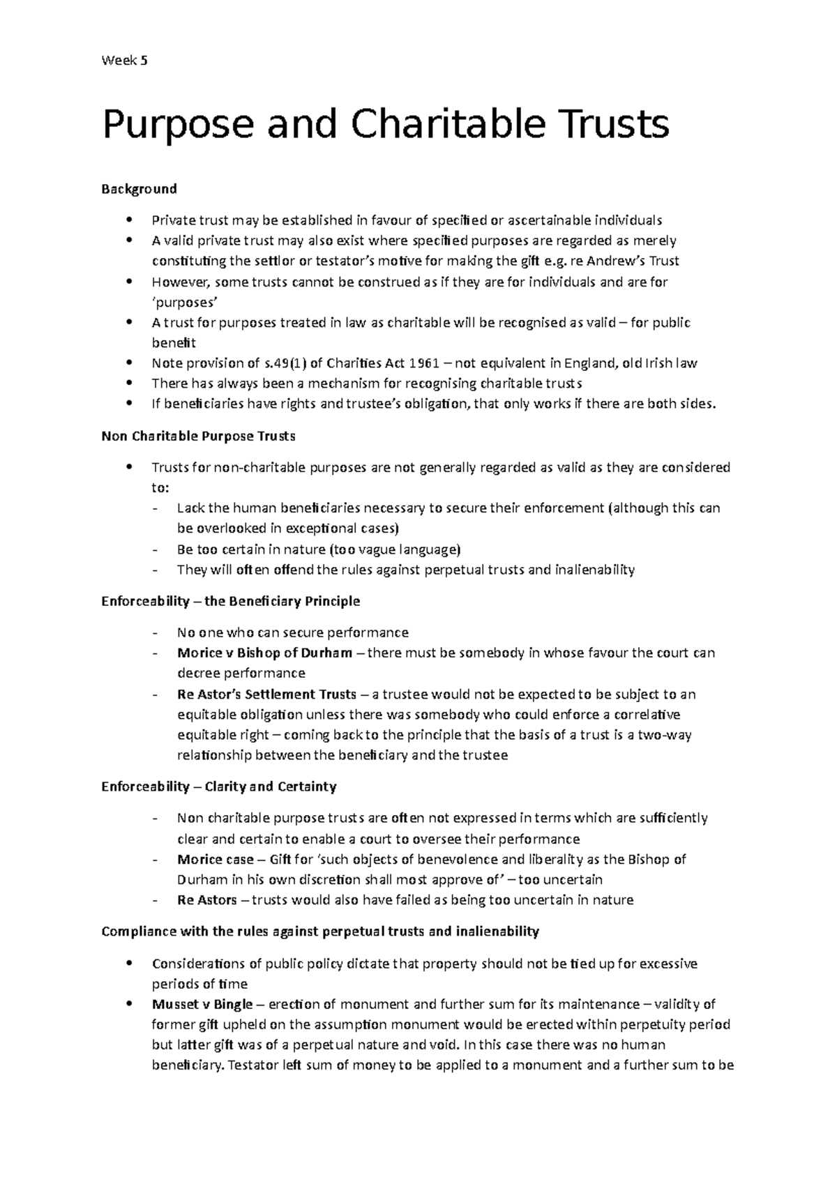 Purpose and charitable trusts - Purpose and Charitable Trusts ...