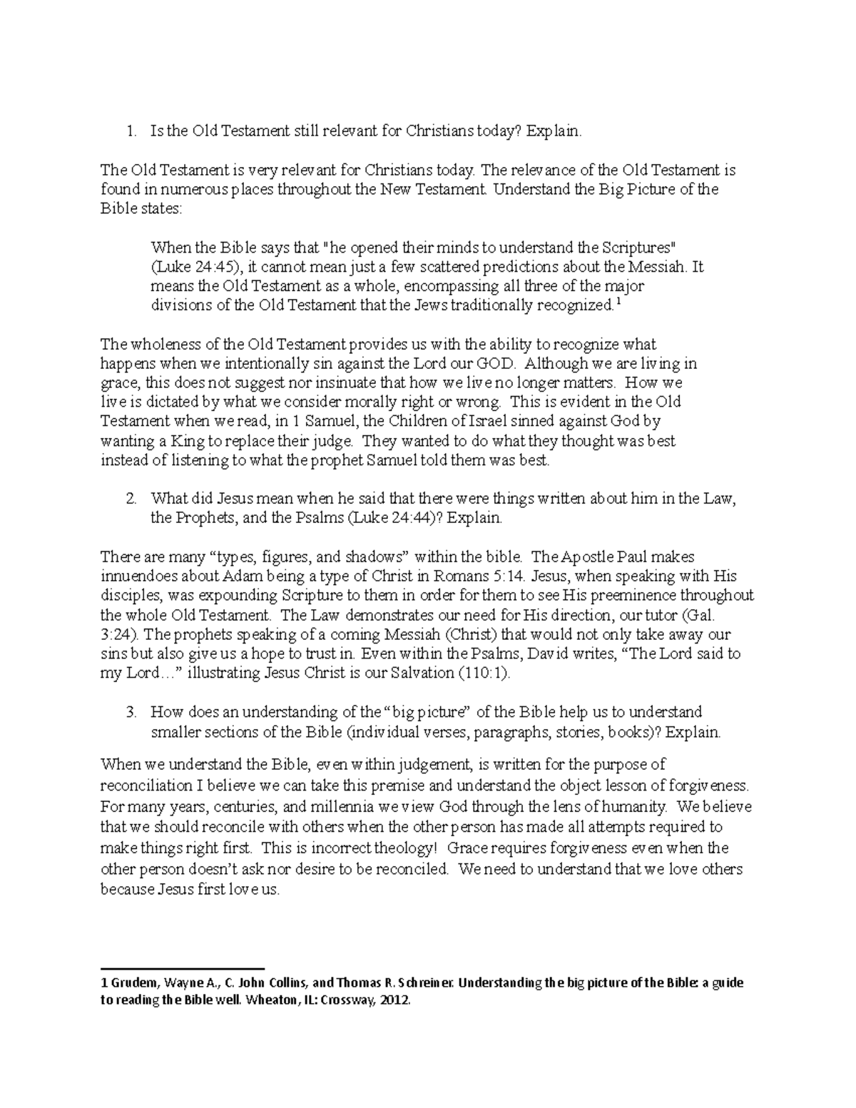 Is the Old Testament still relevant for Christians today - 1. Is the ...