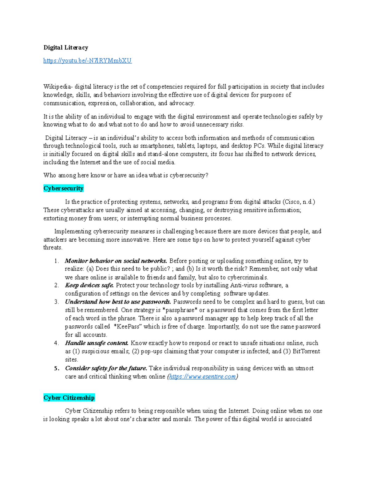 Digital Literacy - Digital Literacy youtu/-N7lRYMmbXU Wikipedia ...