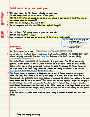 Amsco Guided Reading Chapter 4 for AP USH - Class Due Chapter Imperial ...