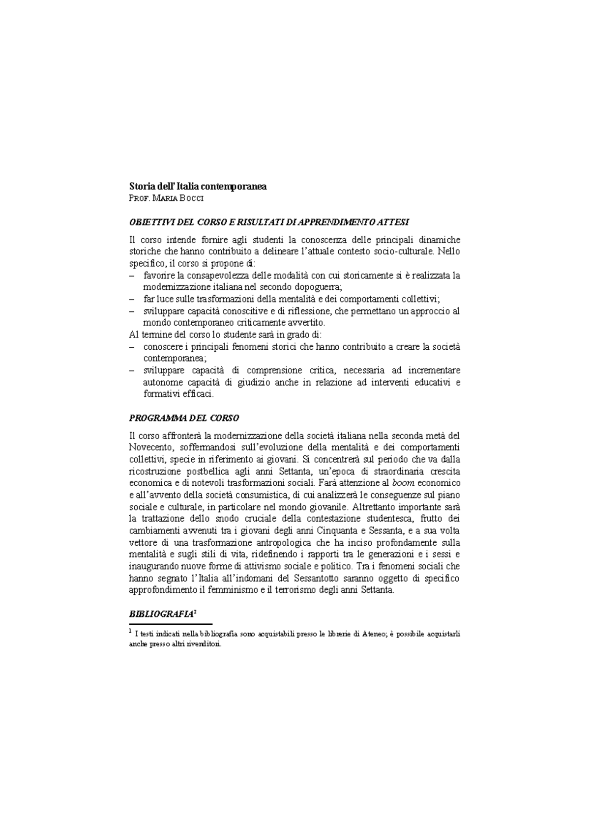 Storia Italia contemporanea Bocci - Storia dell’Italia contemporanea ...