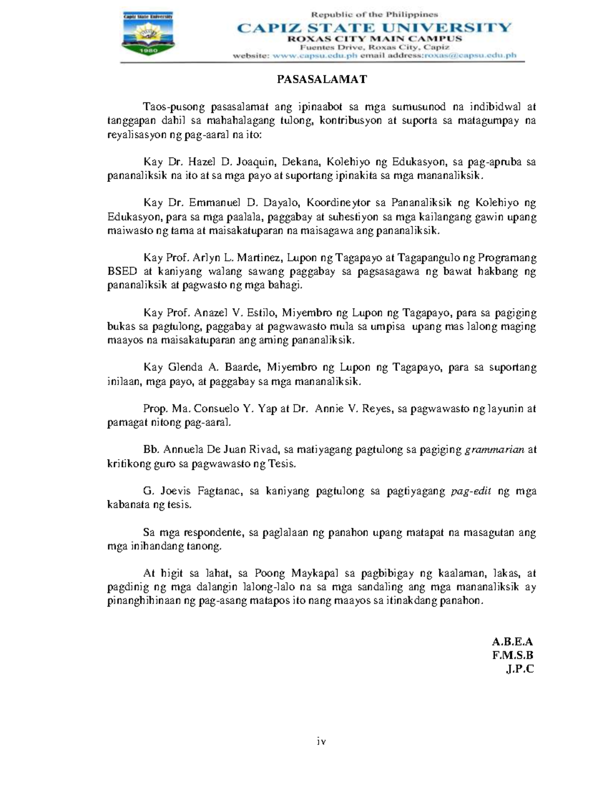 3 - a research proposal for the subject of filipino - iv PASASALAMAT ...