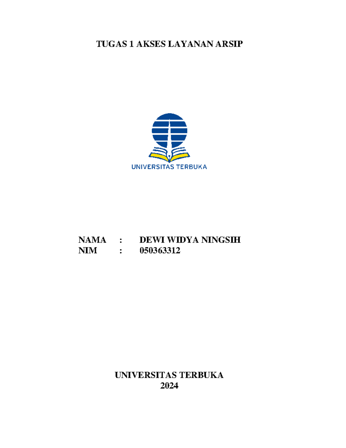 Tugas 1 Akses Layanan Arsip - TUGAS 1 AKSES LAYANAN ARSIP NAMA : DEWI ...