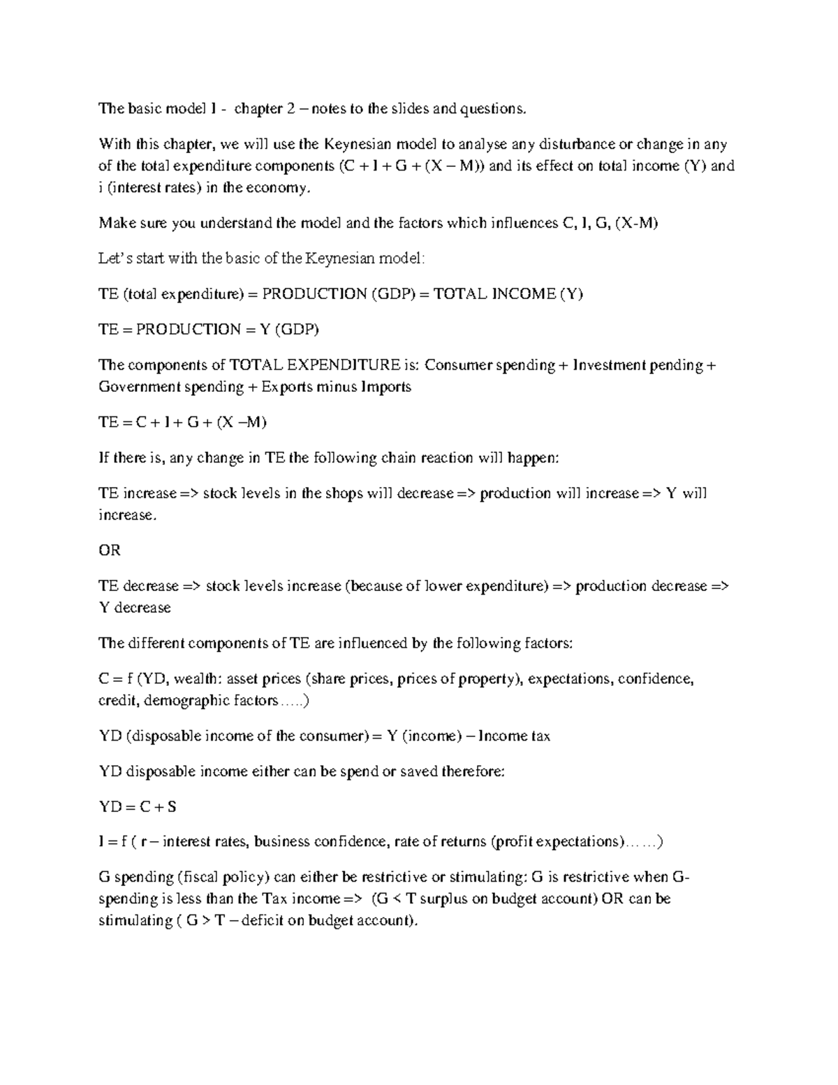 EMAC - notes on chapter 2 - The basic model I - chapter 2 – notes to ...