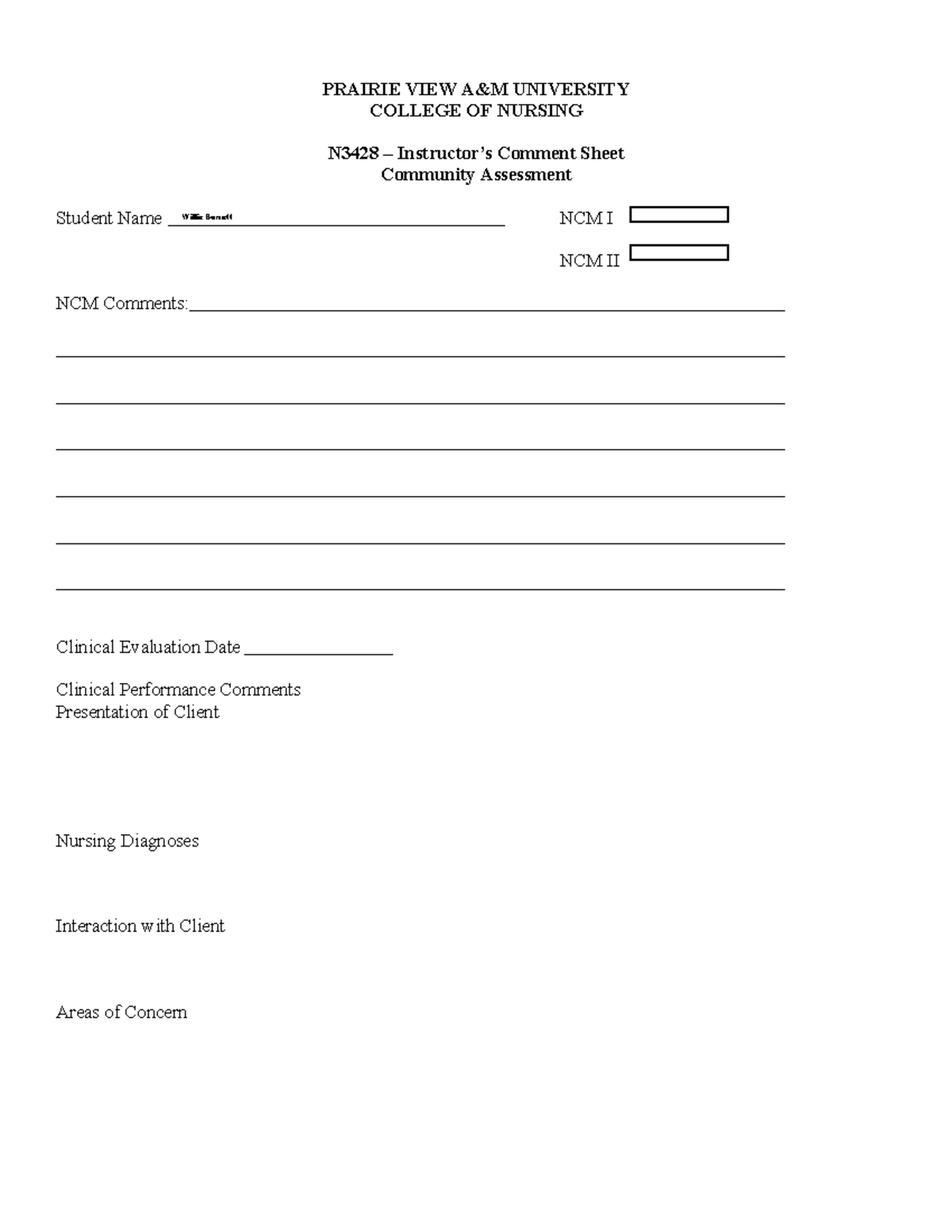 3:24 careplan - PRAIRIE VIEW A&M UNIVERSITY COLLEGE OF NURSING N3428 ...