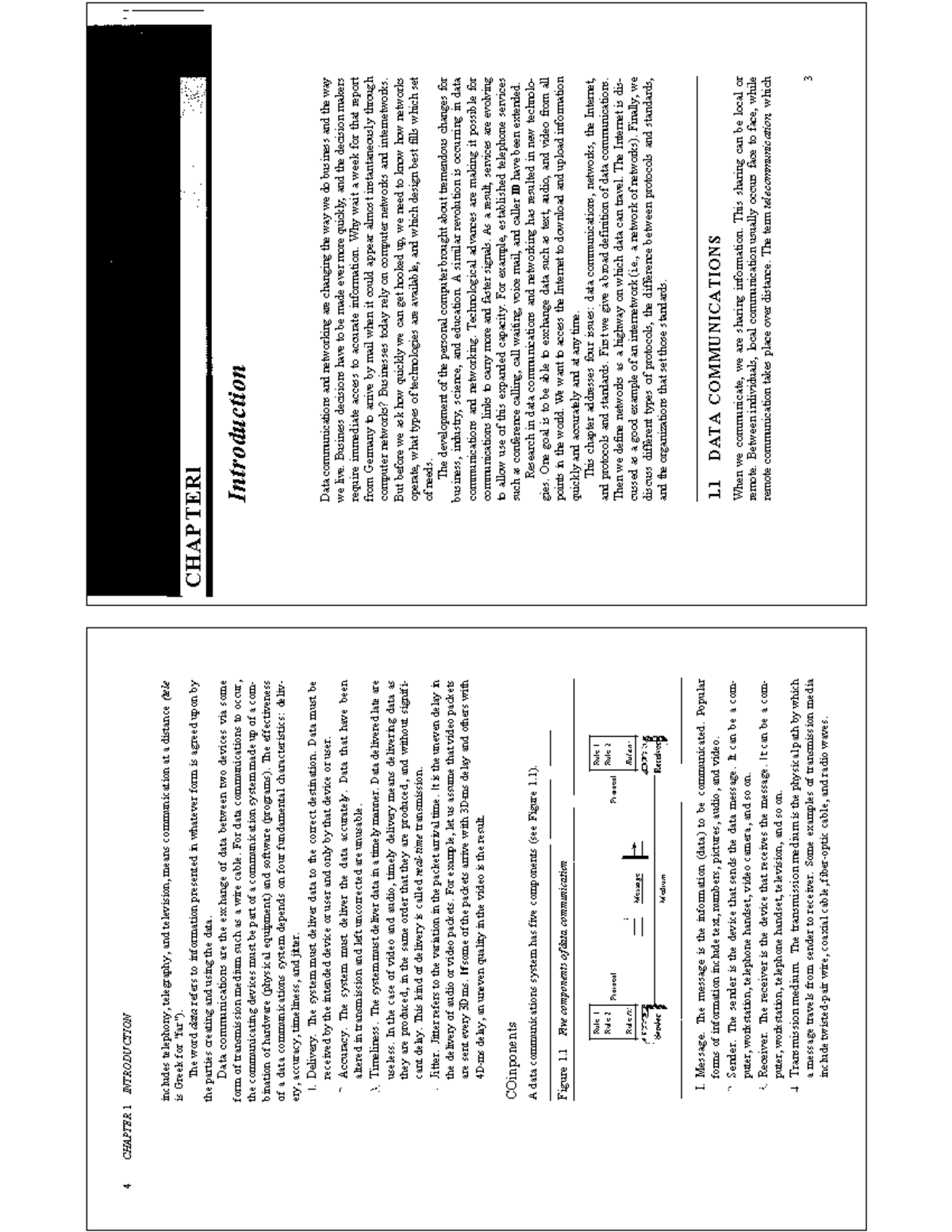 Ch1 DCN - CHAPTERl Introduction Data communications and networking are ...