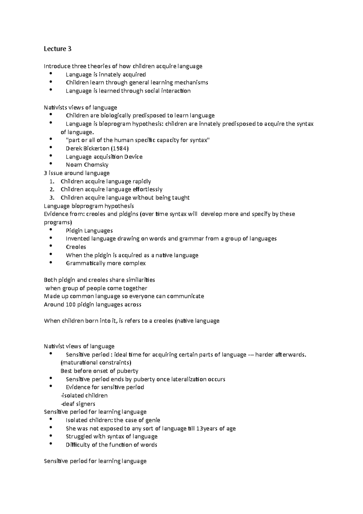 M1 L3 - small summary of lecture three module 1 - Lecture 3 Introduce ...