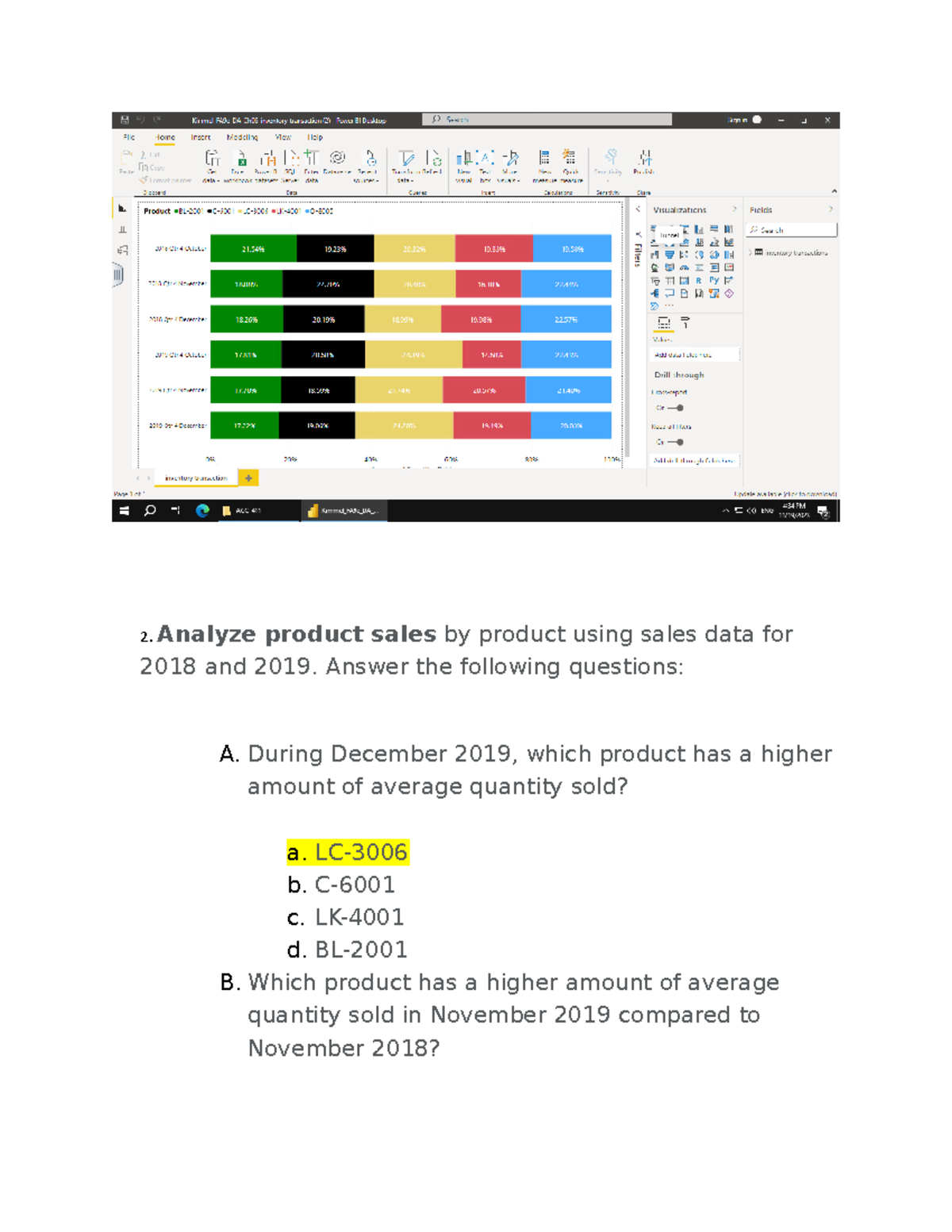 Data visualization assignment - 2. Analyze product sales by product ...