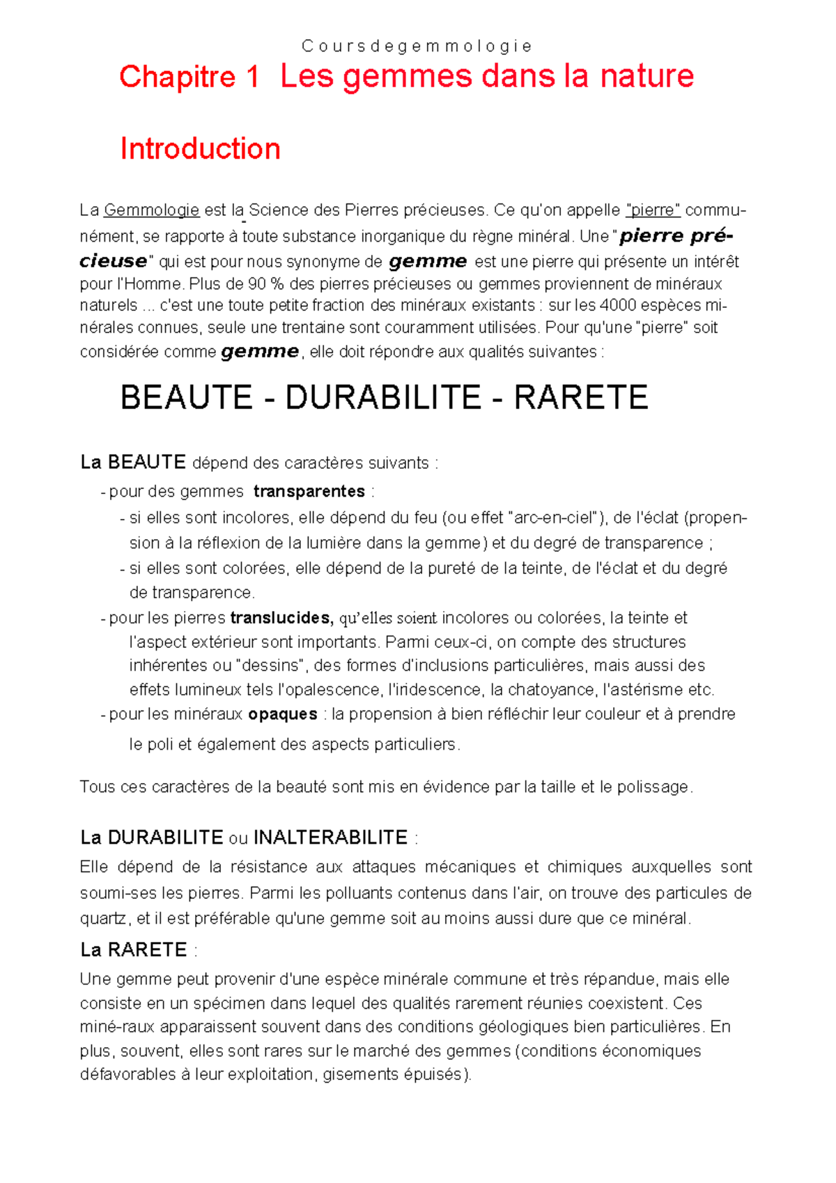 Ch01 Les gemmes dans la nature - C o u r s d e g e m m o l o g i e ...