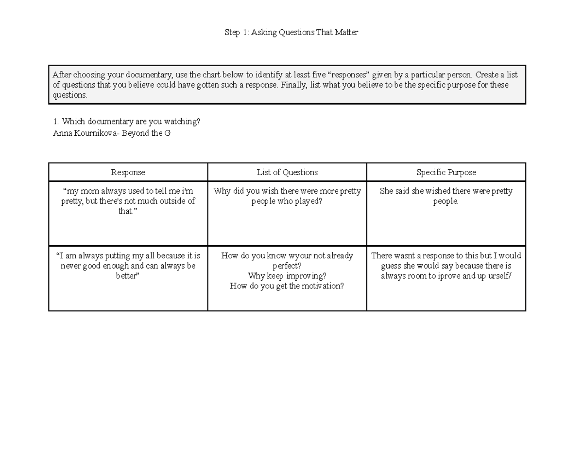 Step 1 Asking Questions That Matter - Step 1: Asking Questions That ...