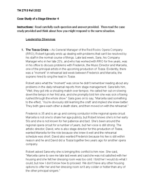 TH2713Fall2022Case Study 5 - TH 2713 Fall 2022 Case Study of an ...