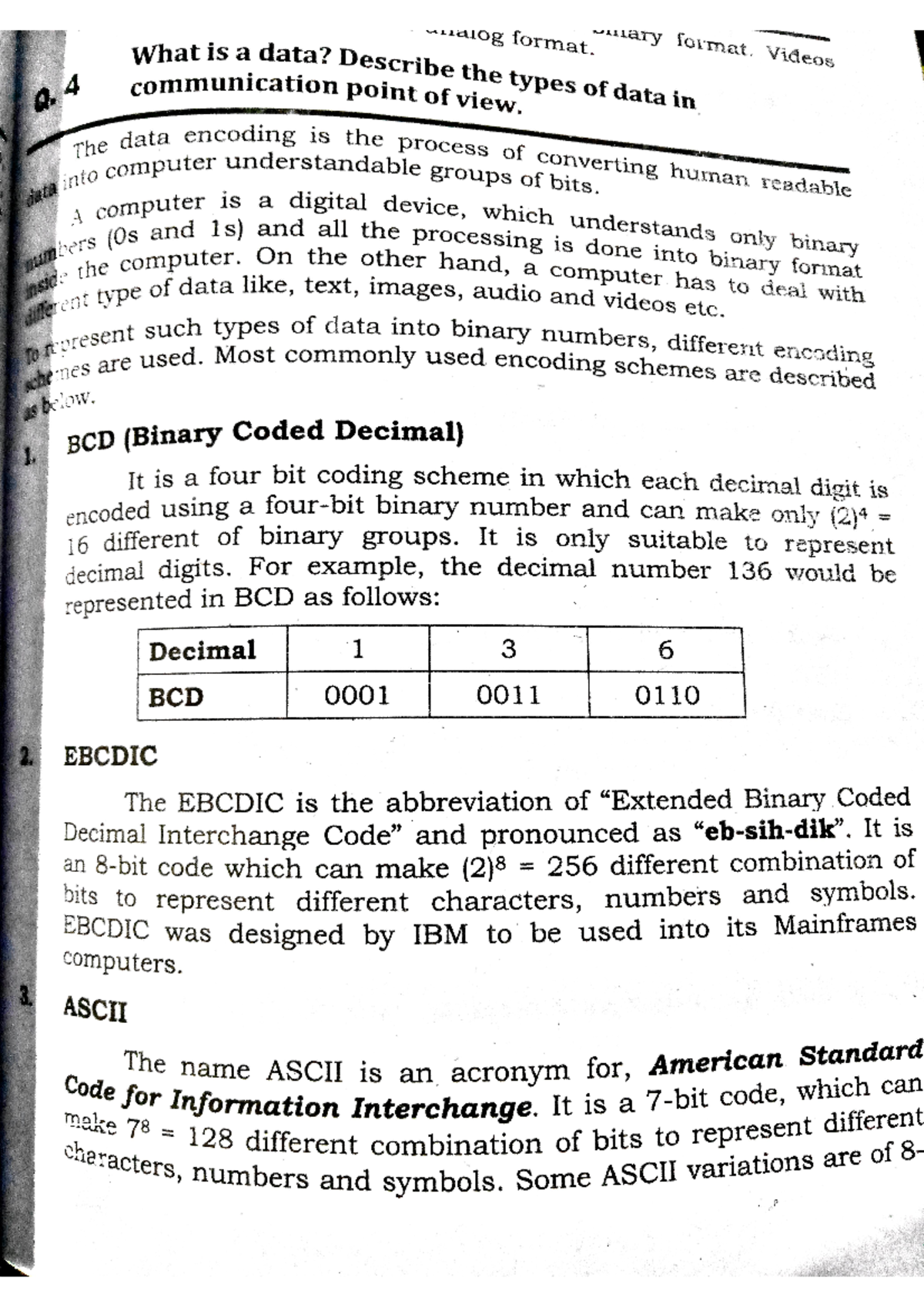 Overview of internet - CSI-321 - communication What is a data? Describe ...